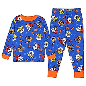 Paw Patrol Toddler Boys' Play All Day 4 Piece Long Sleeve Pajama Set Mix and Match (3T) Blue