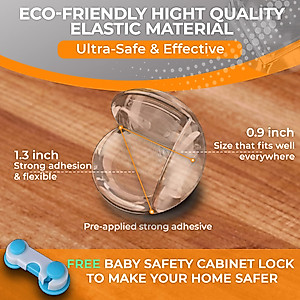 Family Care Corner Protector Baby 20 Pack +7 Pack Baby Cabinet Locks + 4 Pack Corner Protector Baby