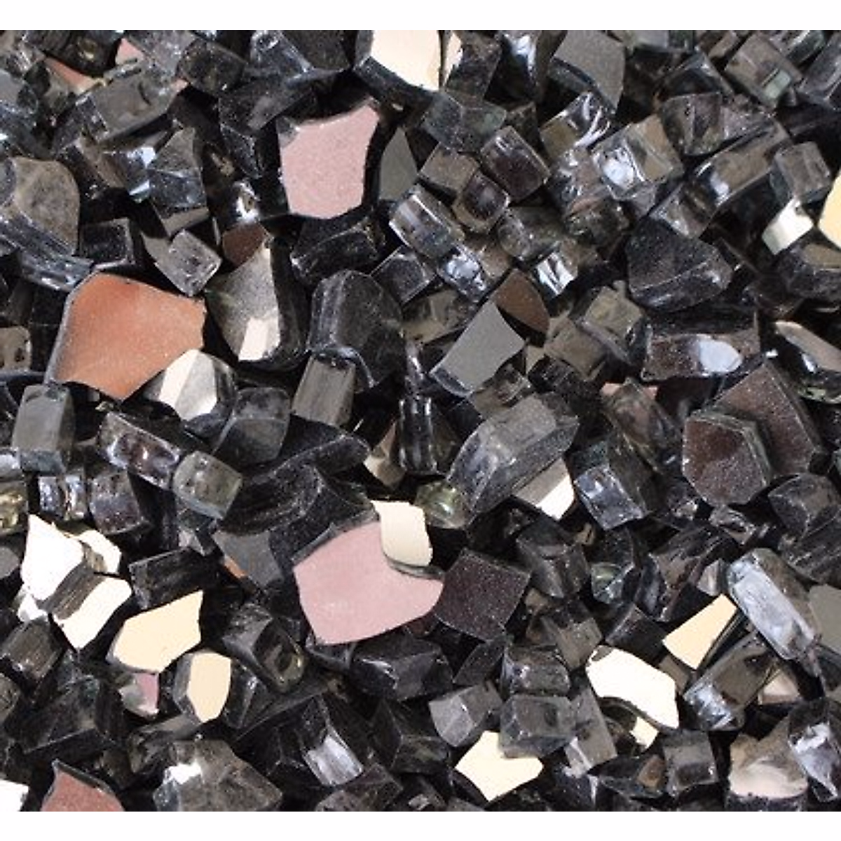 Black Reflective 1/4" Fire Pit Fire Glass 10lbs