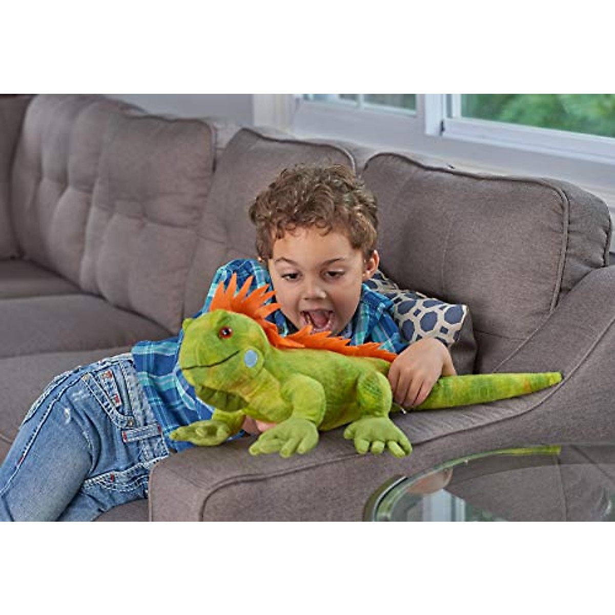 Wild Republic Iguana Plush, Stuffed Animal, Plush Toy, Kids Gifts, Cuddlekins, 15 Inches, Multi (12905)