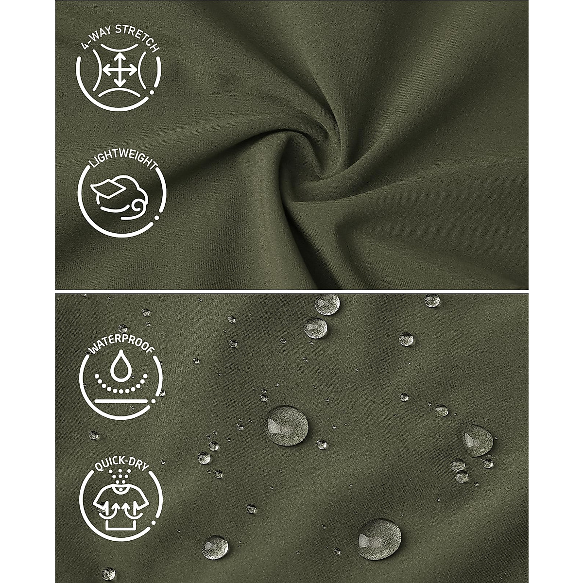 MIER Men's Workout Running Shorts Quick Dry Active 5 Inches Exercise Shorts with Pockets, Lightweight, Breathable, Army Green, L