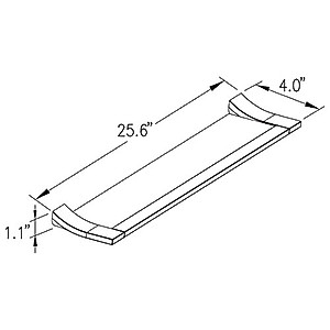Ginger 4734T-24/PC Cinu Bathroom Shelf 4734T-24, 24", Polished Chrome
