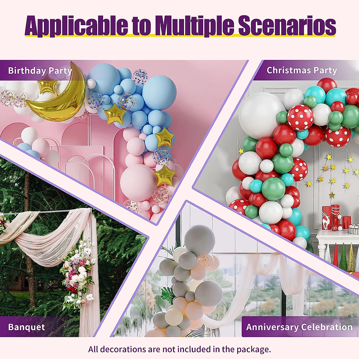 MARTEXBUY 10x20ft Backdrop Stand, Wedding Party Backdrop Stand Pipe Kit Curtain Frame, Professional Background Support, Heavy Duty Backdrop Stand for Wedding Party Celebration Photography Baby Shower