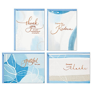 Hallmark Funeral Thank You Cards, Abstract Watercolor (24 Thank You for Your Sympathy Cards with Envelopes)