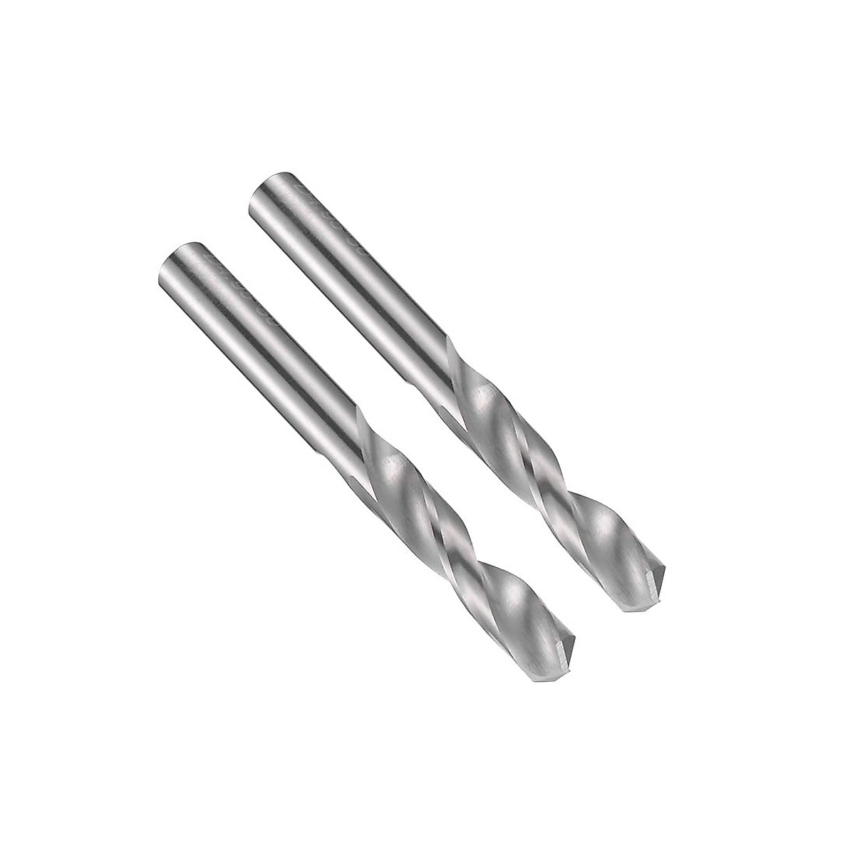 uxcell 4.95mm Solid Carbide Drill Bits Straight Shank for Stainless Steel Alloy Hard Steel, Hardened to 50 HRC, 2 Pcs