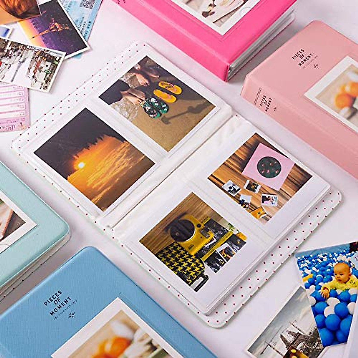 Fancyme 64 Pockets 3 Inch Mini Film Photo Album Compatible with Fujifilm Instax Mini 11 9 8 7s 90 70 LiPlay Instant Camera Link Phone Printer Photo Book Name Card Holder