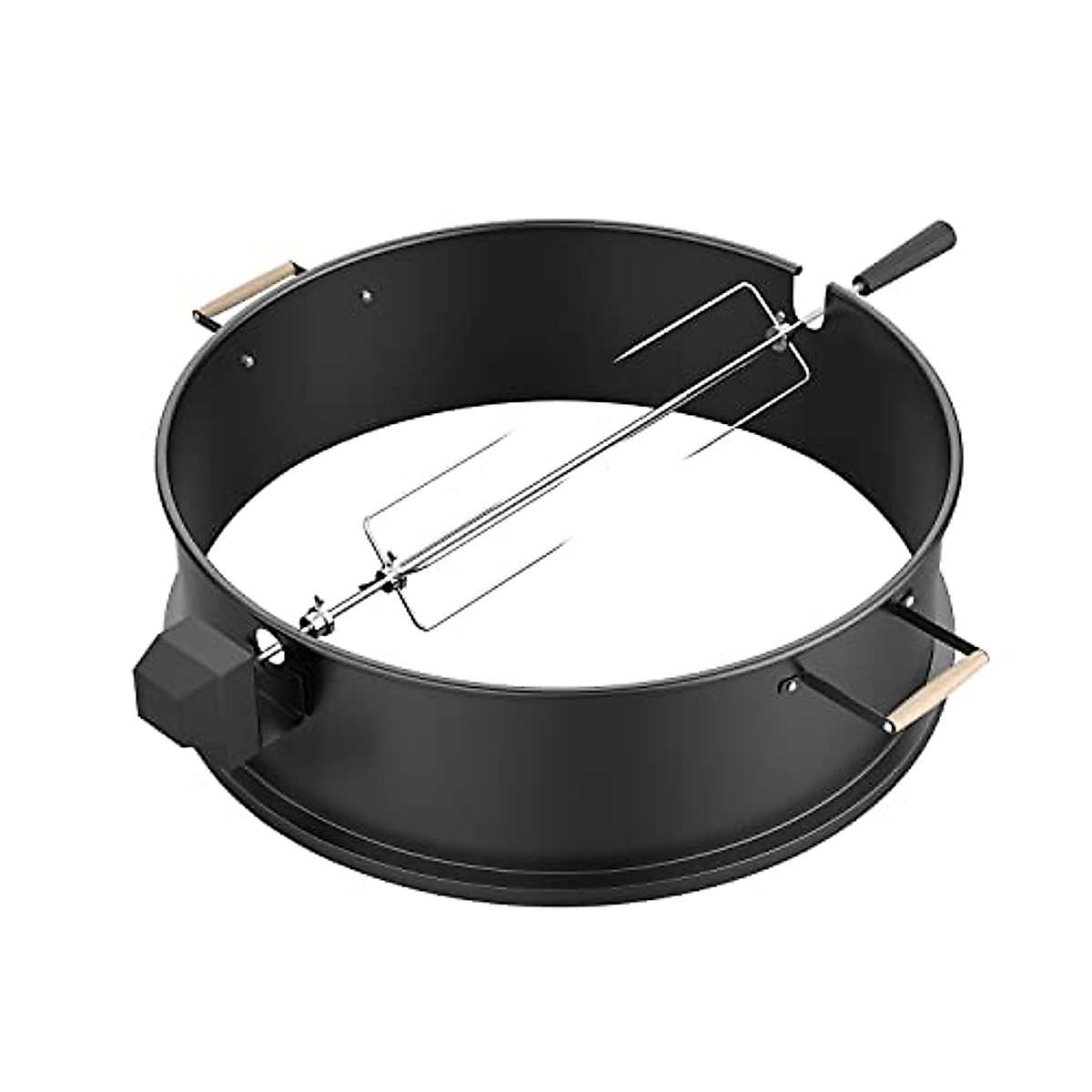 LS'BABQ 22.5 Inch Charcoal Kettle Rotisserie Kit for Weber 22 Inch and 22.5 Inch Kettle Grill, and Other Similar Size Grills,Heavy Duty Grill Rotisserie Kit for Cooking
