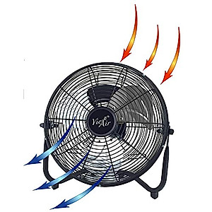 Vie Air Industrial Fan Collection, 20 Inch, Black