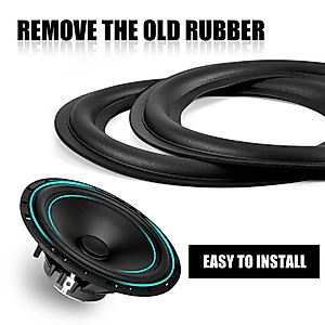2pcs 6 inch Perforated Rubber Speaker Foam Edge Surround Rings Replacement Parts for Speaker Repair or DIY