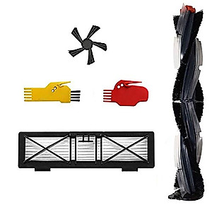 ALPGEN Roller and Side Brush and Filter/Fit for Neato Botvac D Series D70 D75 D80 D85 Connection D3 D5 D7 Set Vacuum Cleaner Auto Parts Sweeping Robot Set (Color : Light Green)