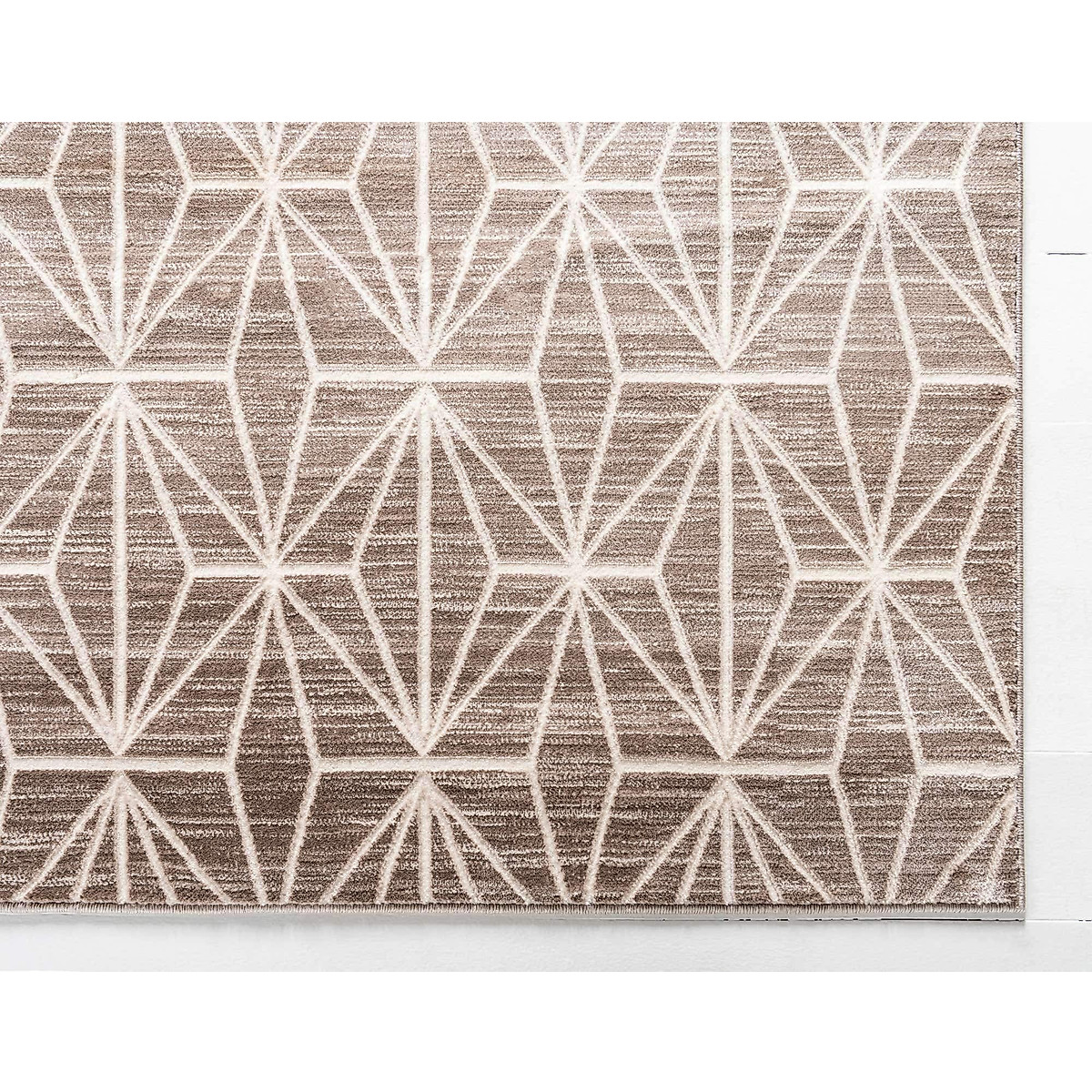 Unique Loom Uptown Collection by Jill Zarin Collection Geometric Modern Brown Area Rug (8' 0 x 10' 0)