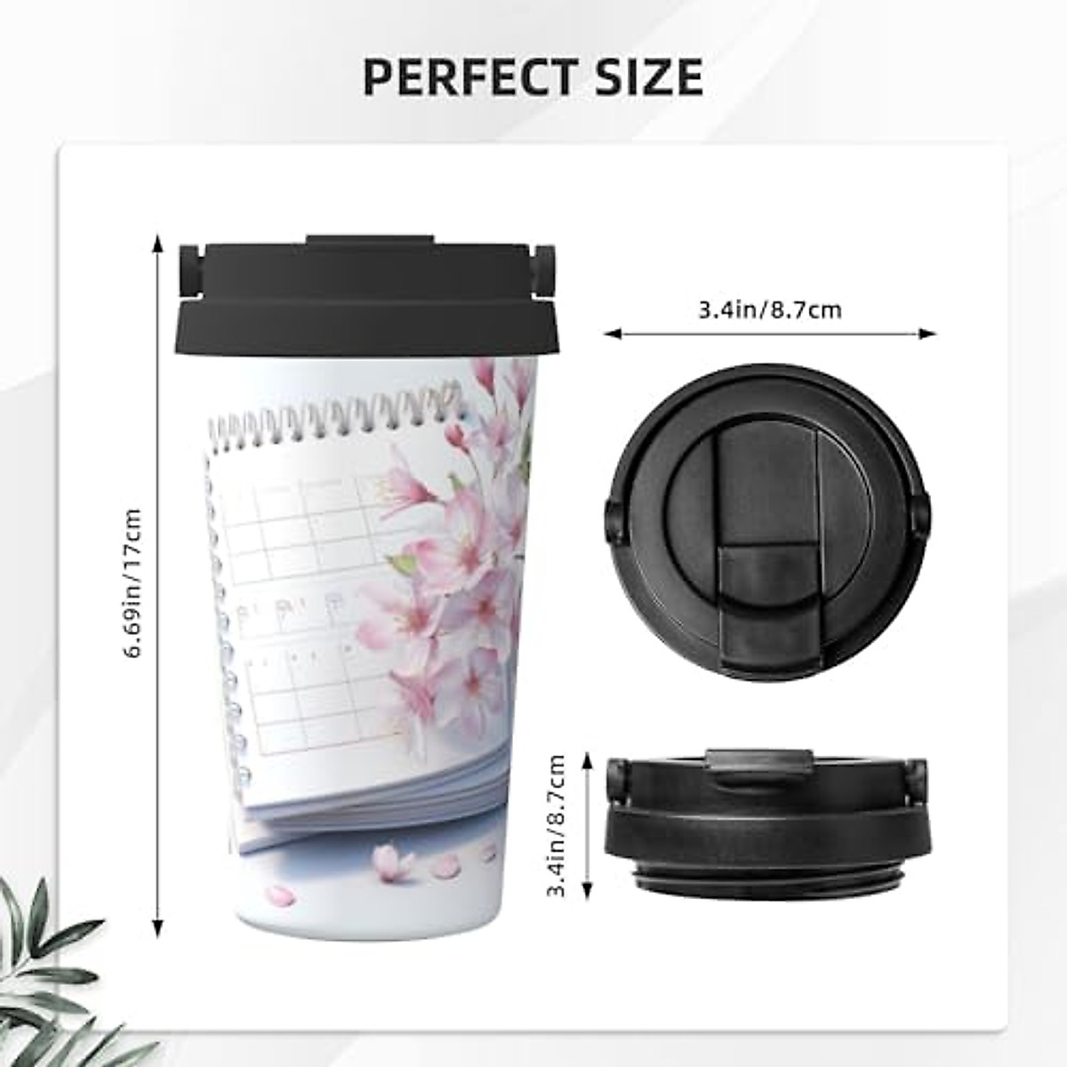 WANGZHAO Calendar Print Double Wall Stainless Steel Vacuum Insulated Tumbler Cup Home Thermal Cup
