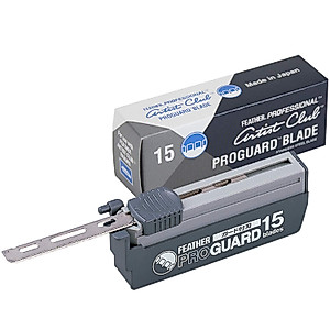 Feather Artist Club ProGuard Razor Blades - (5 Pack of 15) - Single Straight Edge Razor Blades with Guard Refills for Shaving - For Men & Barbers