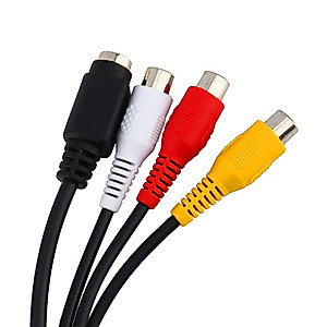 Delaman Cable Adapter, Standard Sub-D VGA Input SVGA to S-Video 3 RCA Jack Video TV AV Converter Cable Adapter for PC Laptop Desktops