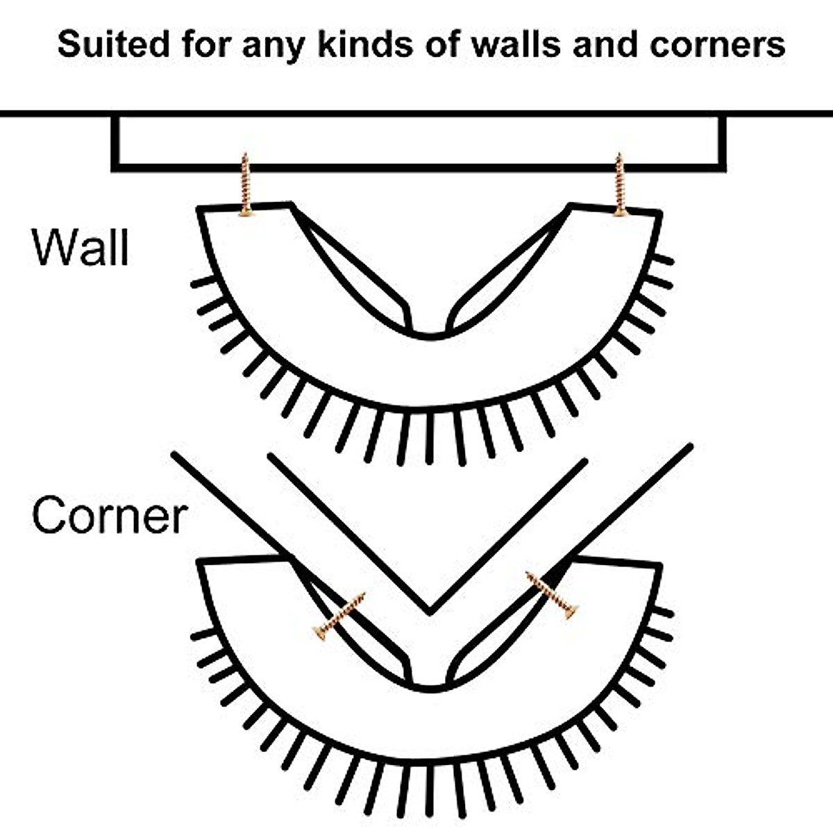 2 PACK Cat Self Groomer,Softer Cat Corner Scratcher For Wall With Catnip,Massage Comb Groomer Cat Corner Groomer,Pet Grooming Massage Kitten Brush,Cat Face Scratcher For Kitten with Long &Short Fur (Gray)