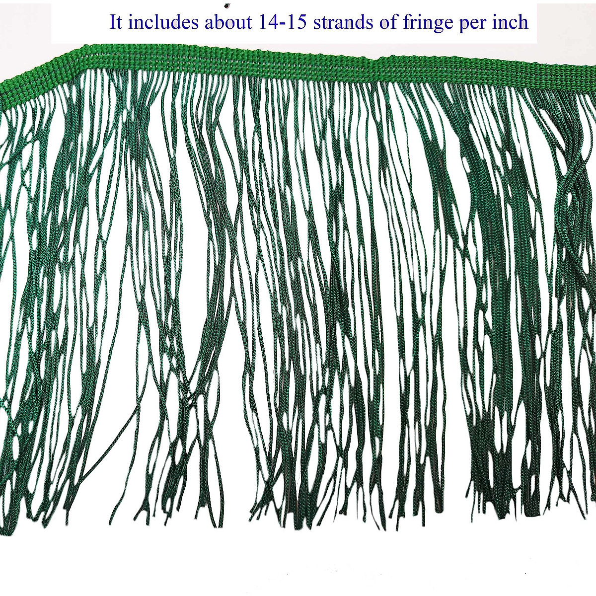 Lauthen.S 10 Yards of 6" Chainette Fringe Trim Tassel Sewing Trim for DIY Craft Latin Dress Lamp Shade Decoration (6 Inches x 10 Yards, Hot Pink)