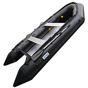 BRIS 1.2mm PVC 12.5 ft Inflatable Boat Inflatable Fish Hunter & Person Inflatable Raft Boat