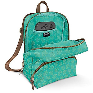 Controller Gear Animal Crossing Nintendo Switch Mini-Backpack (Teal Leaves)