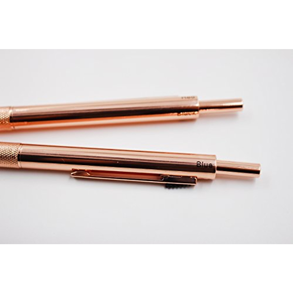 JASON YUEN 2PCS PACK 4 in 1 Multi-Function Pen 4 Colors Pen with 0.5mm Mechanical Pencil and Black/Red/Blue Ballpoint Pen in Gift Package (2PCS PACK, Rose gold)