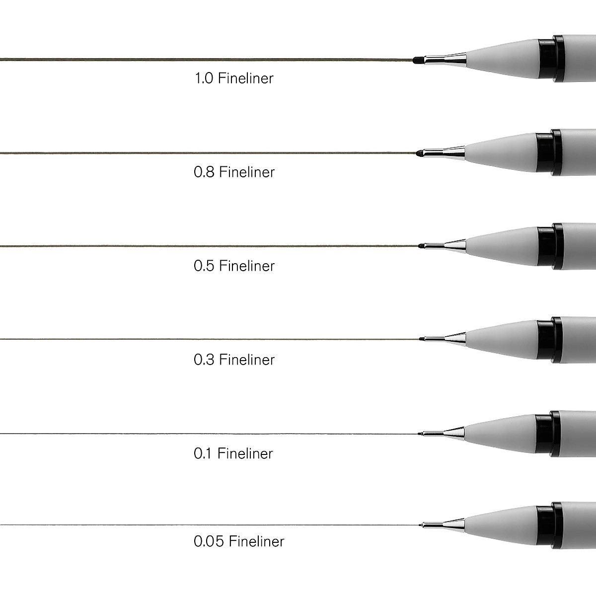 Winsor & Newton Fineliner Fine Point Pen, 0.5mm Tip, Black