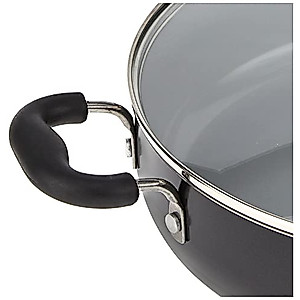 T-fal Specialty Ceramic Dishwasher Oven Safe Everyday Pan, 12"/ 5 qt, Black