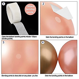 112Pcs Navy Blue Rose Gold Balloons Garland Kit, Gender Reveal Decorations Navy Blue and Rose Gold Balloons Arch - Wedding Birthday Party Supplies, Bridal & Baby Shower Decor