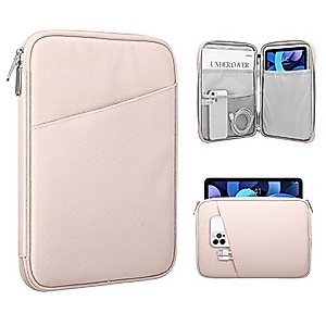 TiMOVO 9-11" Tablet Sleeve for iPad 10th Gen. 10.9", iPad 9th/8th/7th Gen. 10.2", iPad Air 11/Air 5th/4th Gen. 10.9",Galaxy Tab A9+/A9 Plus 11", Protective Bag with Pocket, Pink