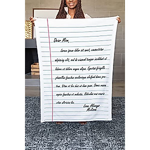 Custom Blanket, Personalized Letter Blanket With Customized Text For Christmas Valentines Day Mothers Day, Customized Gift Blanket With Letter, Personalized Blanket With Letter Gift For Christmas