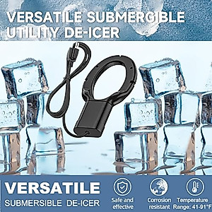 KNEOYR 250W De-icer Submergible Bird Bath Heater Aluminum Cast for Livestock Poultry Horses, Cows, Birds, Wildlife Drinking Indoor Outdoors in Winter with 10 Foot Cord Birdbath Water Heater