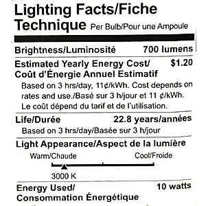 GE (case of 6) 68161 LED Reflector Flood BR30, 10 watt, LED10DR30V/830W Natural White, 3000K, Dimmable, 10 watt 700 lumens LED Light Bulb