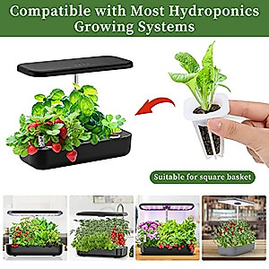 Grow Sponges, Seed Starter Pods Root Growth Sponges Eco-Friendly PH Balanced Square Sponges Replacement Compatible with QYO, LYKO, iDOO IG201Hydroponic Growing System, 50 Pack