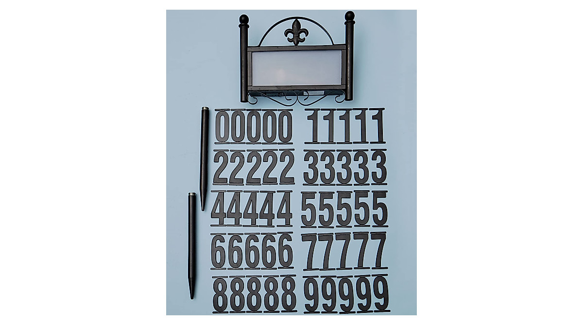 DoinMaster Solar House Number Display Stakes - Illuminate Your Home