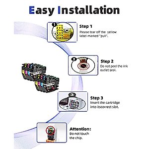 LC3013 Ink Cartridges Compatible for Brother LC3013 LC-3013 LC3013BK LC3011 Ink High Yield Work with MFC-J491DW MFC-J895DW MFC-J690DW MFC-J497DW Printer (2BK/2C/2M/2Y)