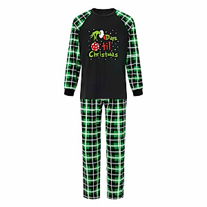 VS&LLWQ Family Christmas Pjs Matching Sets Christmas Pajamas for Family Christmas Elf Pjs Holiday Xmas Jammies Set(#104-Men, Medium)