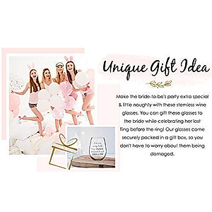 C & M Personal Gifts I Love To Wrap Both My Hands Around It And Swallow, Funny Stemless Wine Glass, Perfect For Bachelorette Parties, Brides Gift, Humorous Gag Gift for Women