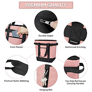 BALEINE Large 45-Can Cooler Bags Insulated, PEVA Soft Cooler Tote Bag, Insulated Grocery Bags with Zippered Top (10.5 Gallon, Grey)