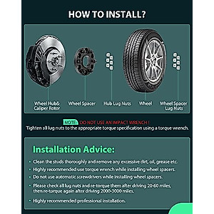 SCITOO 4X 8x170 2 inch Wheel Spacers 8x170mm 8 Lug 14x1.5 Studs 130mm Compatible with for F-250 for F-350 Super Duty