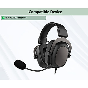 XRHTONG Soft Fabric Replacement Earpads Compatible with Havit H2002D h2002d Headphone Ear Pads Cushion(Soft Fabric/High Density Foam)