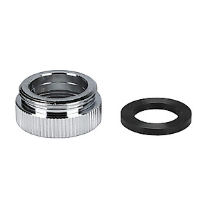 Danco 10526 Female/Male Faucet Aerator Adapter, 55/64"-27M x 13/16"-27F Female, Chrome