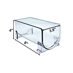 ELTOW Stackable Plastic Wine Rack - Modular Wine Bottle Organizer - Wine Holder for Fridge - Storing Champagne and Water Bottles - for Bar, Countertop, Dining Room Display, Heavy Duty, Clear (3-Pack)