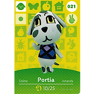 Nintendo Animal Crossing Happy Home Designer Amiibo Card Portia 021/100 USA Version