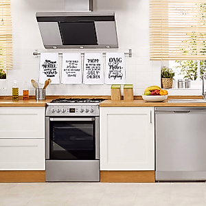 Vastsea Christmas Gifts for Mom-Funny Sack Flour Towels for Mom Gifts for Christmas from Daughter Son, Mothers Day Birthday Gifts Valentines Day Gifts for Mom,Great Mother Gifts,Pack of 4