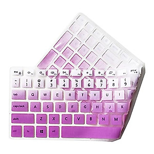 Keyboard Skin Compatible for Dell Inspiron 15 3000 3501 3502 3505, Dell Inspiron 15 17 5000 5584 5590 5593 5594 5598 5501 5502 5505 5508 5509 7000 7500 7590 7591 7501 7506 7706 7790 7791 (Purple Ombre
