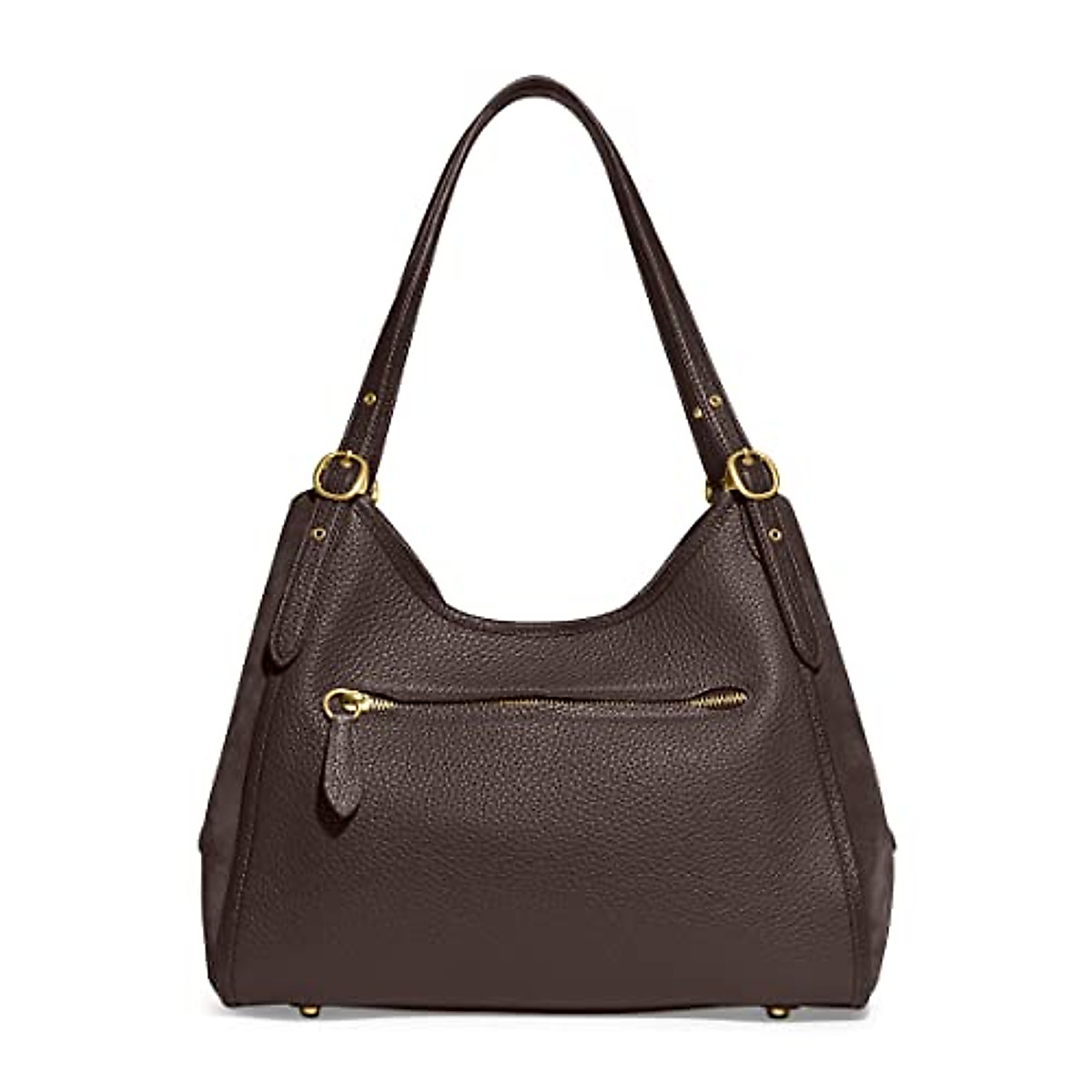 COACH Mixed Leather with Suede Gusset Lori Shoulder Bag Maple One Size