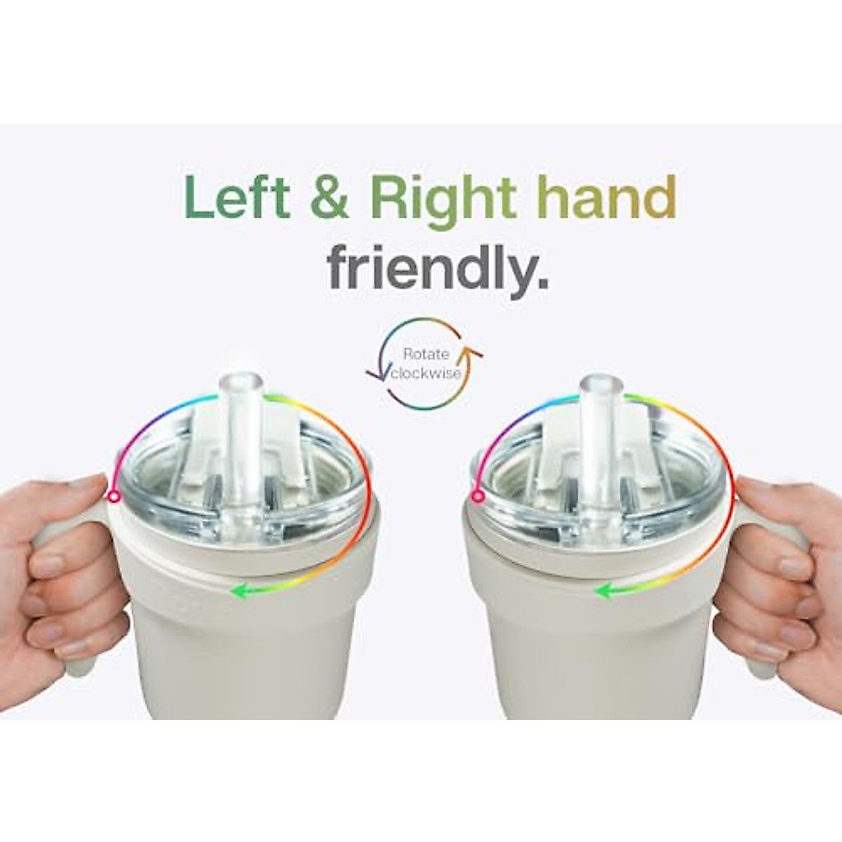 Four Leaf TrustyMate – 100% Leak Proof 40 Oz Tumbler with Handle and Built-In Straw Lid – Insulated Leak Proof Stainless Steel Tumbler