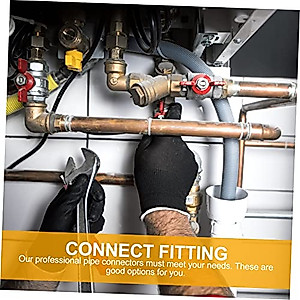 VILLCASE 2pcs 90 Valve Connector Gas Fitting Connector Hose Fittings Brass Pagoda Fitting Joint Water Filter Elbow Connect Elbow Quick Connect Water Fittings Copper