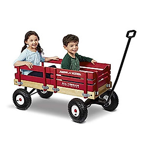 Radio Flyer All-Terrain Cargo Wagon for Kids, Garden and Cargo, Red Wagon for Ages 1.5+