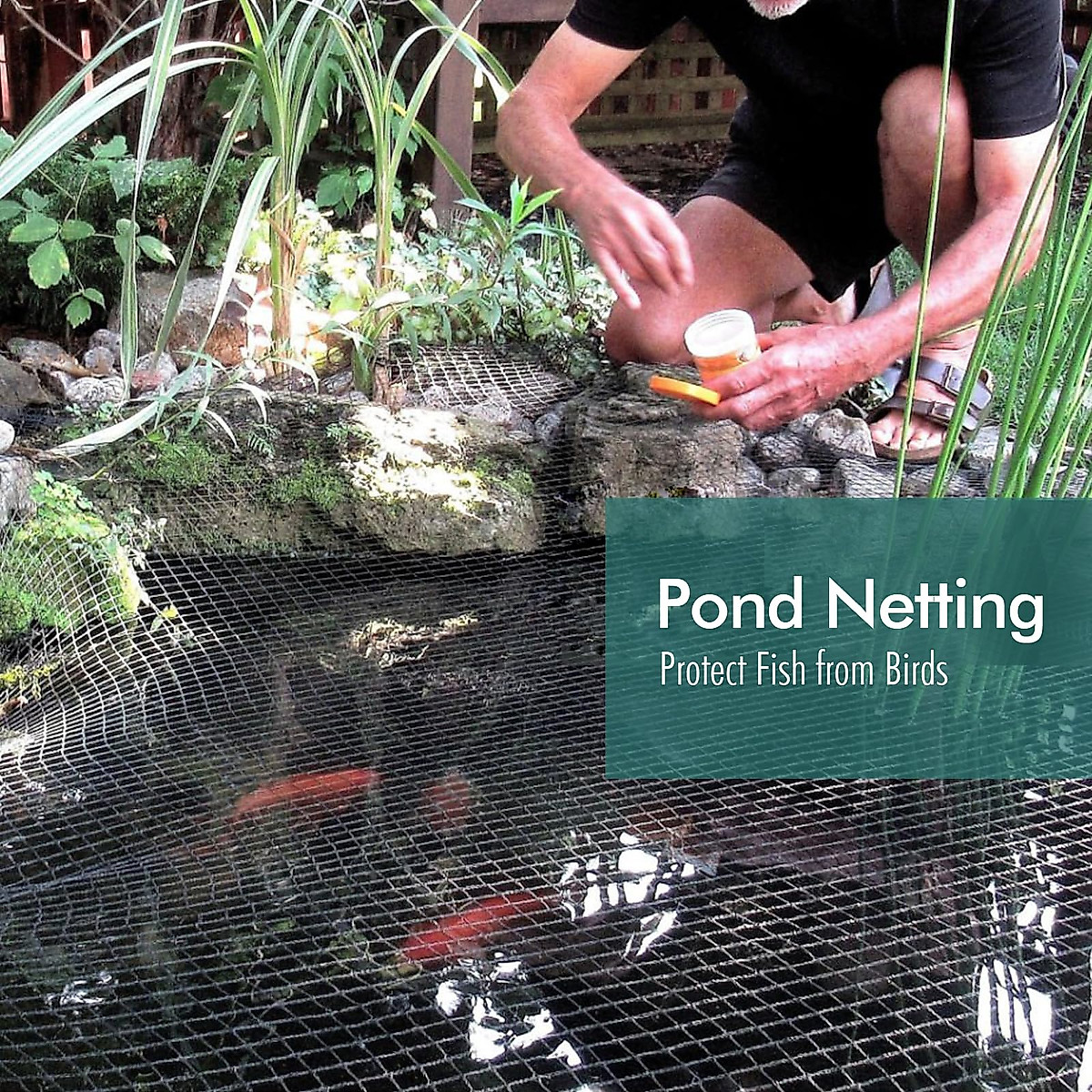 Bird Netting for Garden, Fetanten 13 x 40 FT Heavy Duty Garden Netting Mesh Pest Barrier with Ties and Staples for Vegetable, Fruit Trees, Blueberry Protection Against Birds, Deer, Poultry