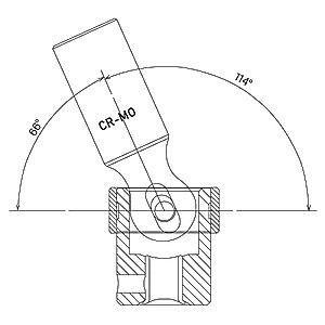 MIXPOWER 10-piece 3/8" Drive Deep Universal Impact Socket Set, 6 Point, Metric, 10-19 mm, Swivel Socket with Flexible Wobble, CR-MO Impact Grade…