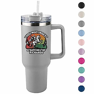 40 Oz Insulated Tumbler with Handle and Straw,Western Knight Horse Stainless Steel Vacuum Insulated Travel Mug,Leak-proof Water Bottle Iced Coffee Cup,Watercolor Stripe Tree